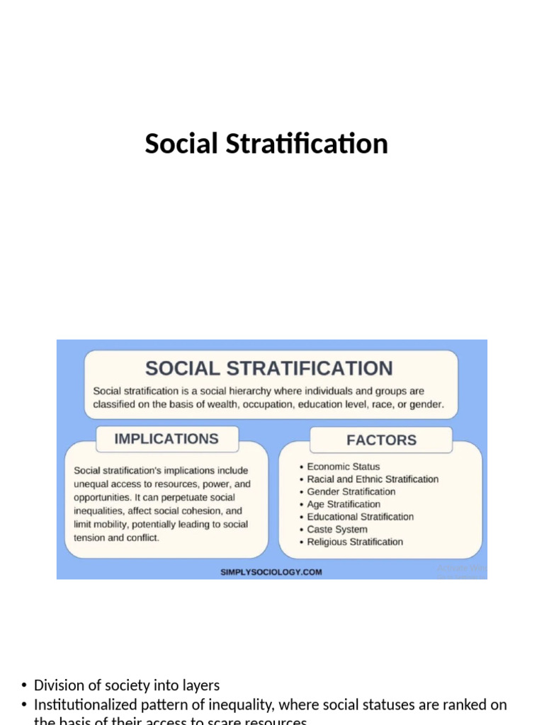 Understanding Social Stratification Systems | PDF | Social ...
