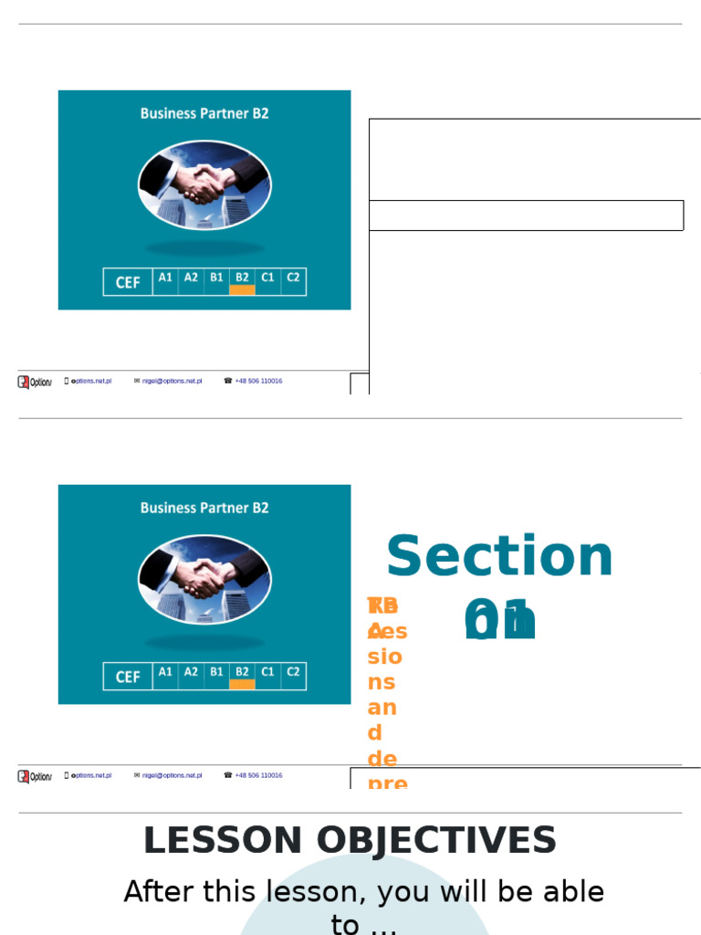 Lesson Plan - Unit 03 - Business Partner (B2) | PDF