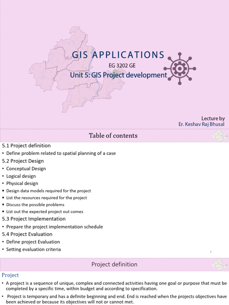 Unit5 GISProjectDevelopment | PDF | Geographic Information System | Data Model