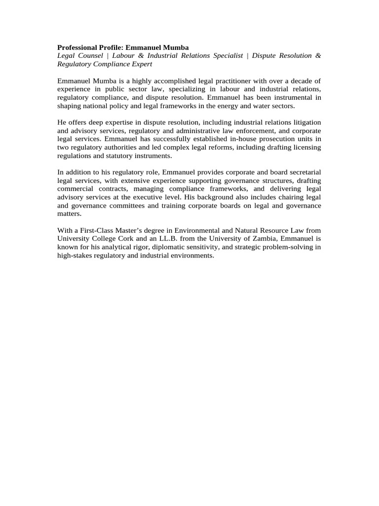 Professional Profile | PDF