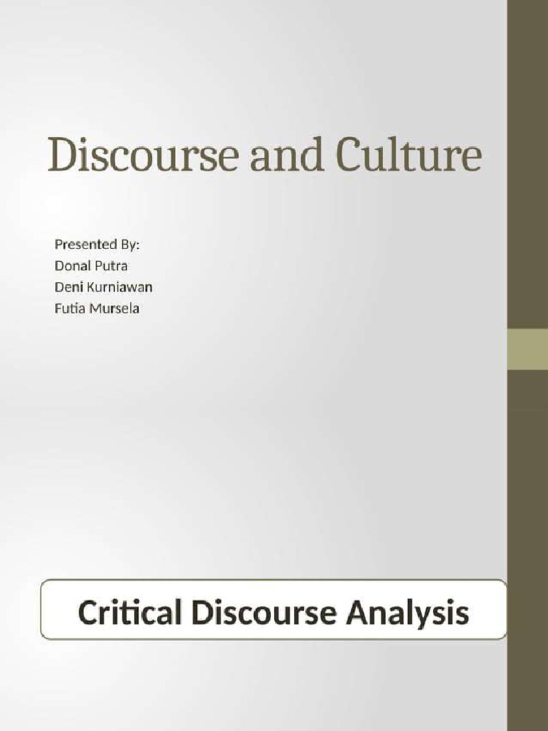 Unit 9 Discourse and Culture | PDF