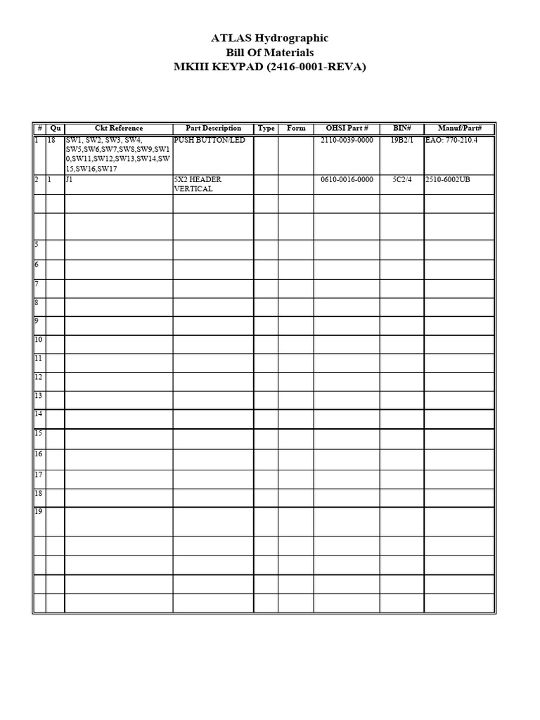 Ed1048g042 v1 0 Atlas Deso 30 Bills of Material | PDF | Public ...