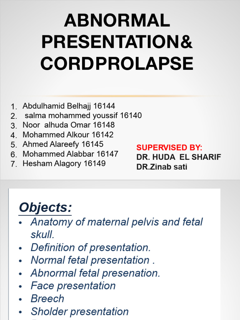 Abnormal Fetal Presentations Overview | PDF | Childbirth | Fetus