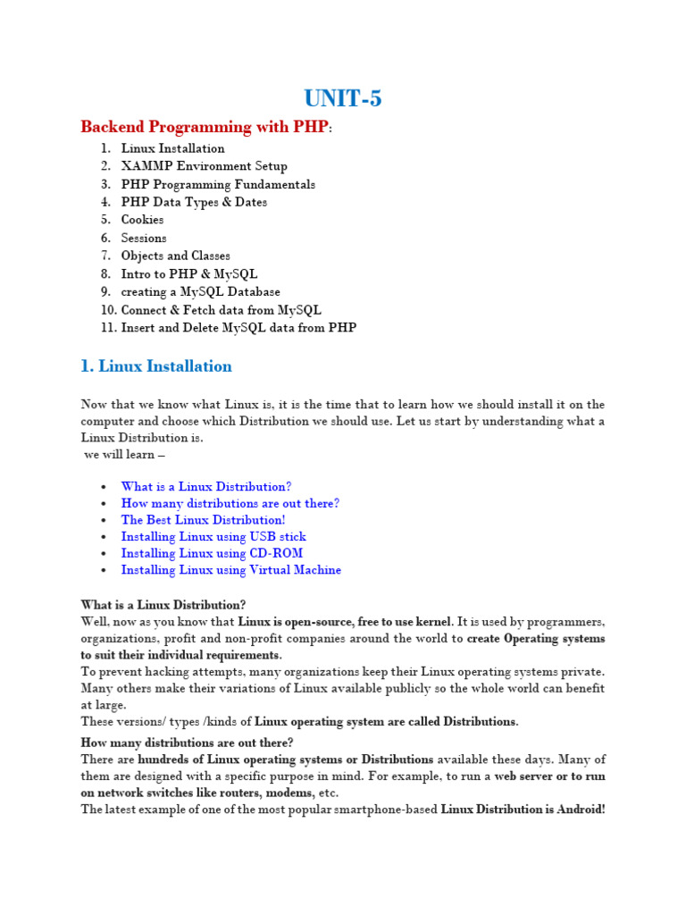 FSD_unit 5 | PDF | Linux Distribution | Http Cookie