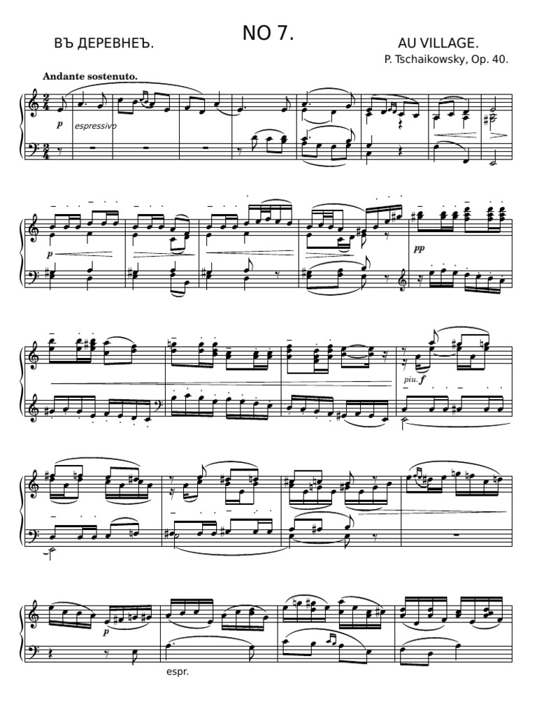 12-pieces-op40-pyotr-ilyich-tchaikovsky | PDF | Musical Compositions ...