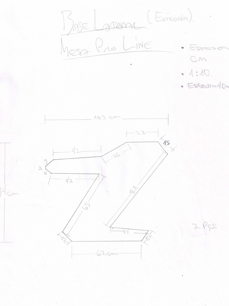Base Lateral Externa Mesa Pro Line | PDF