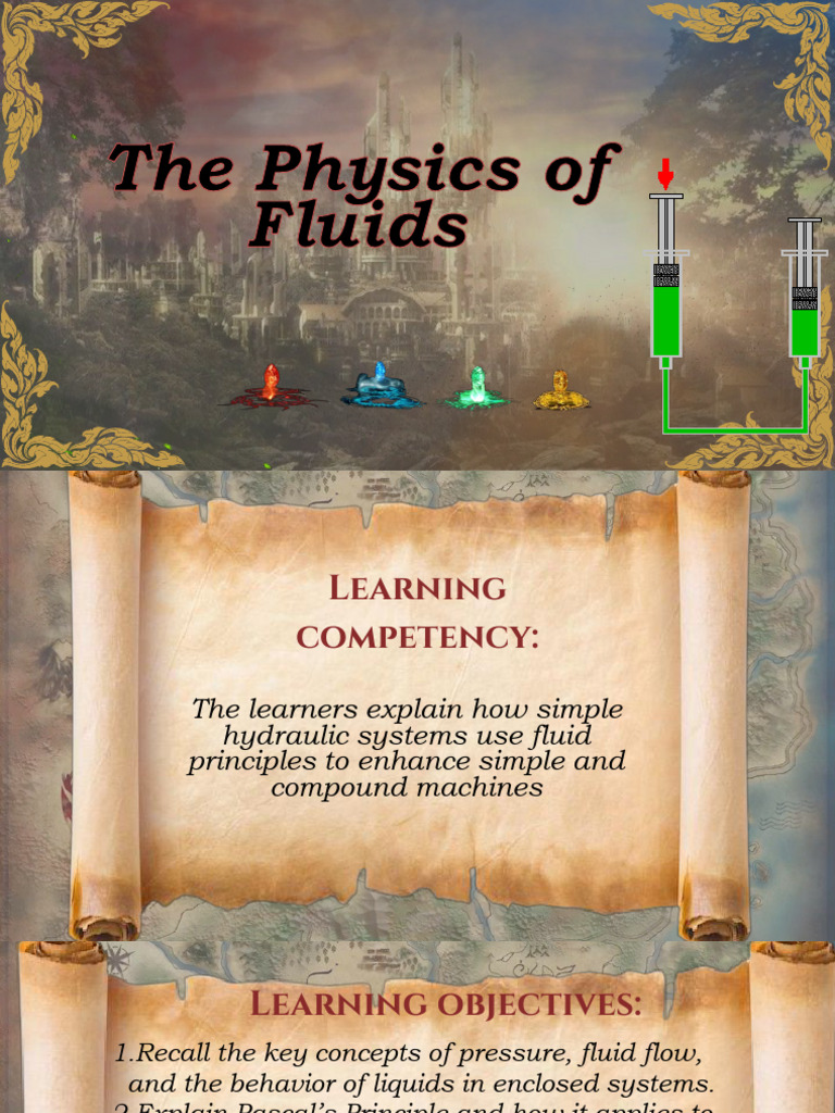 Hydraulic System and Pascals Principle | PDF | Pressure | Hydraulics