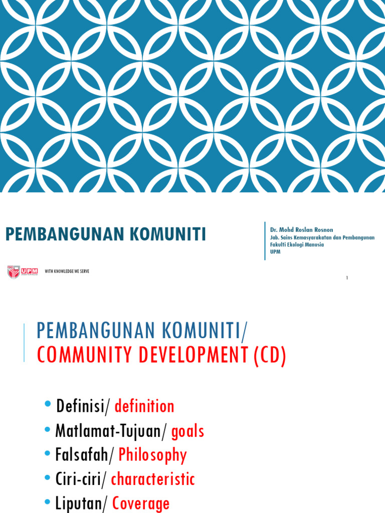 Definisi dan Tujuan Pembangunan Komuniti | PDF