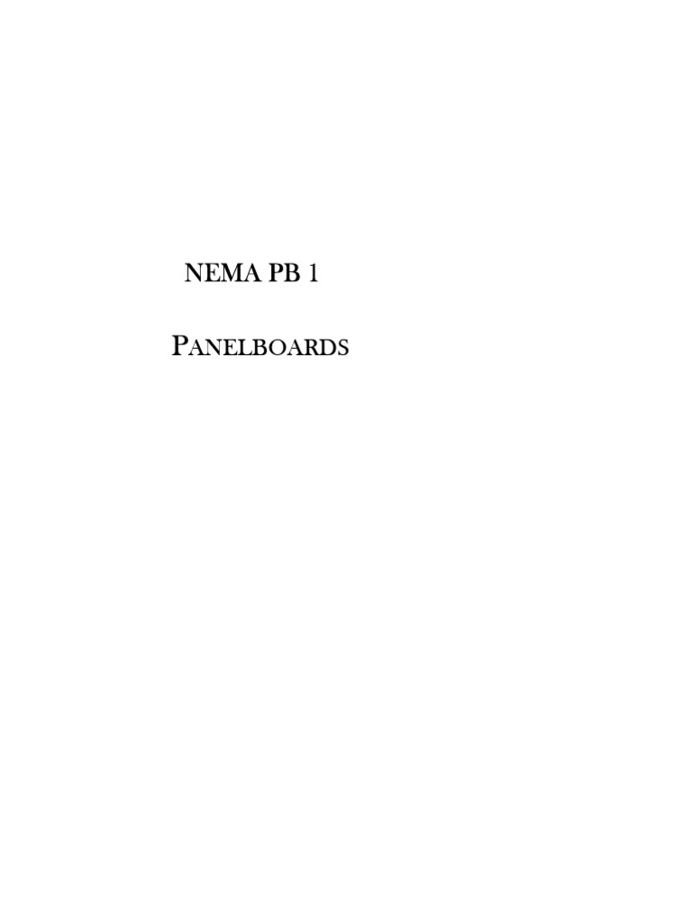 Nema PB 1 | PDF | Electrical Wiring | Fuse (Electrical)