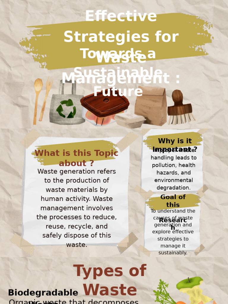 Sustainable Waste Management Strategies | PDF | Waste | Waste Management