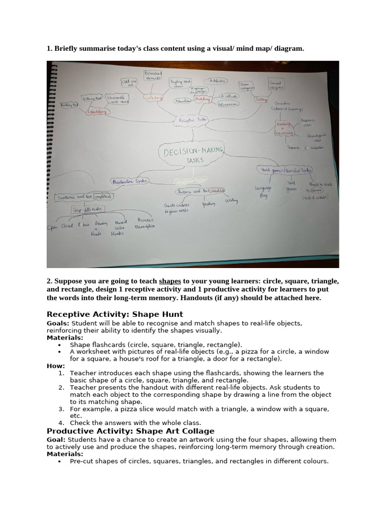 Reflective Journals Week 4 | PDF | Shape | Vocabulary