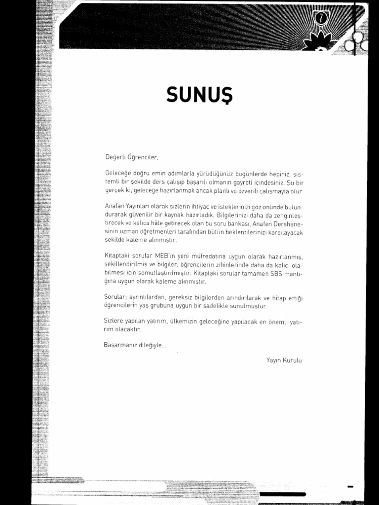 7.sinif Anafen Mat (Tam) | PDF