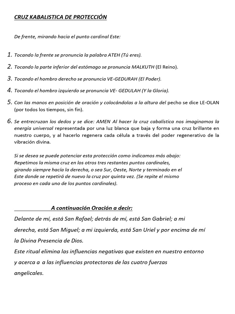 Cruz Cabalística de Protección | PDF