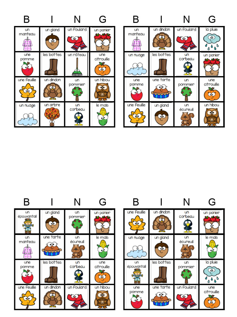 Bingo3 - Autumn | PDF
