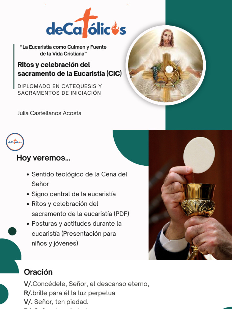 Ritos y Significado de la Eucaristía | PDF | eucaristía | Pascua de ...