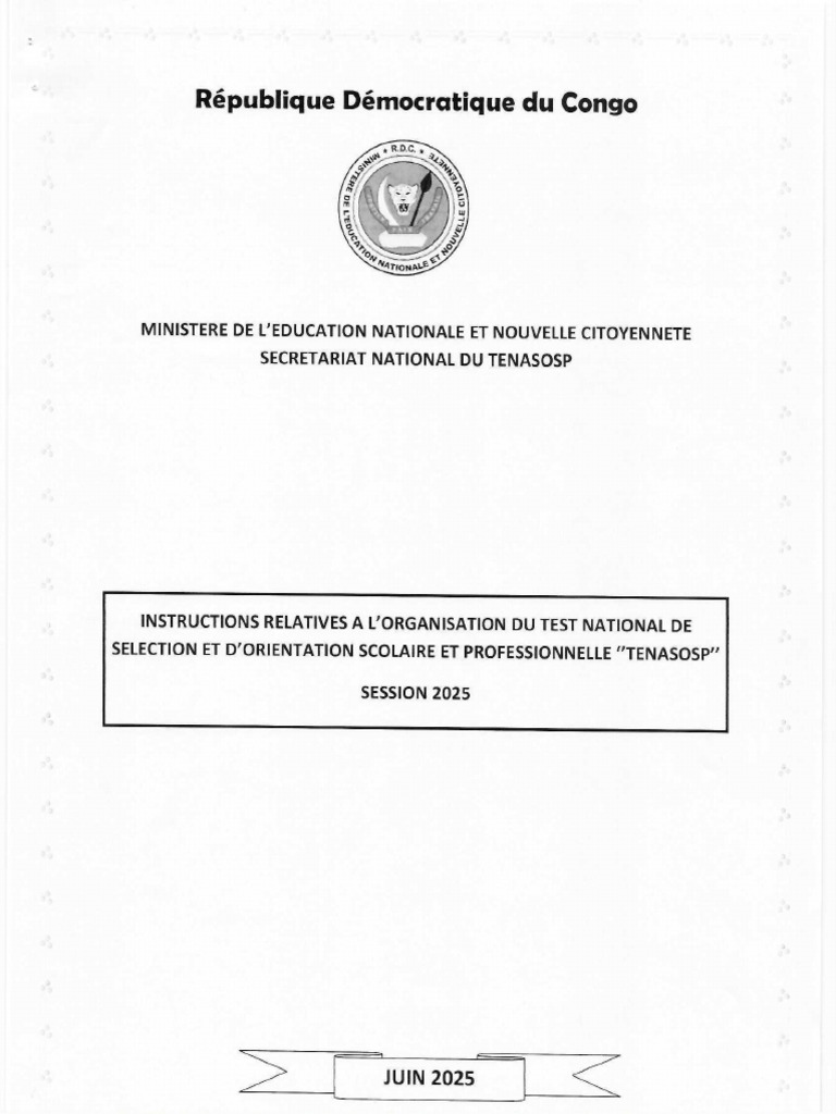 Instructions Tenasosp 2025 | PDF