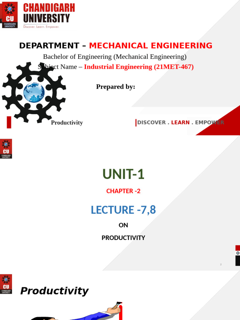 1.2.1 Productivity | PDF | Factors Of Production | Labour Economics