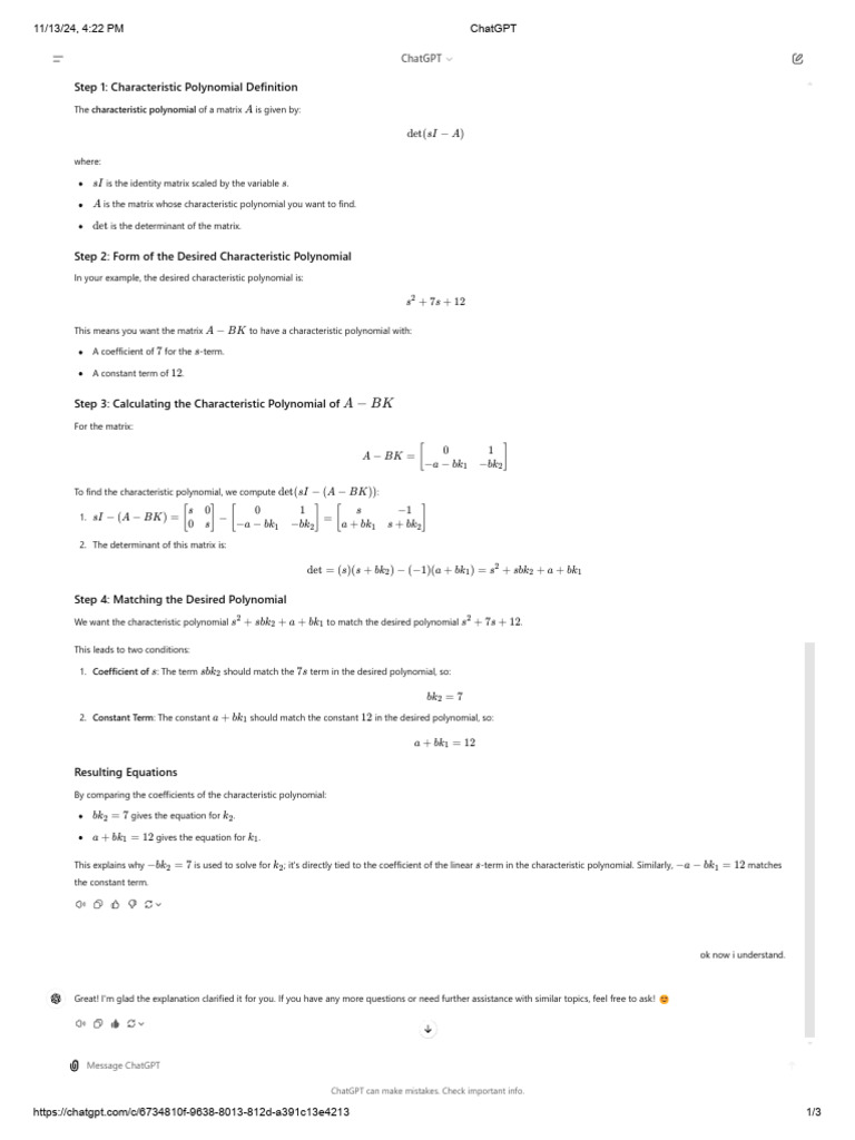 Characteristic Polynomial Calculation Guide | PDF | Polynomial | Matrix ...
