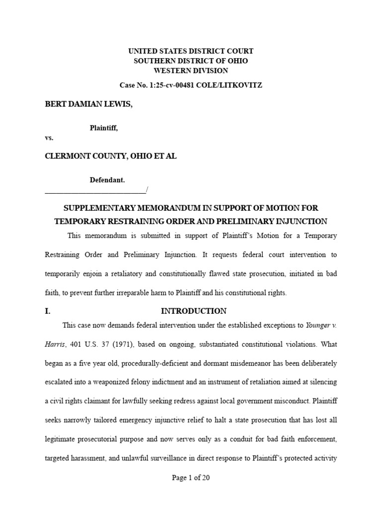 Tro | PDF | Injunction | Prosecutor