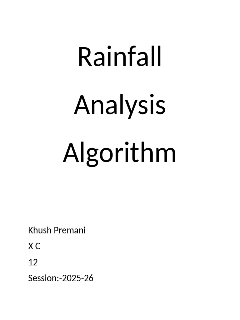 Rainfall Analysis Program in Python | PDF | Data | Operating System