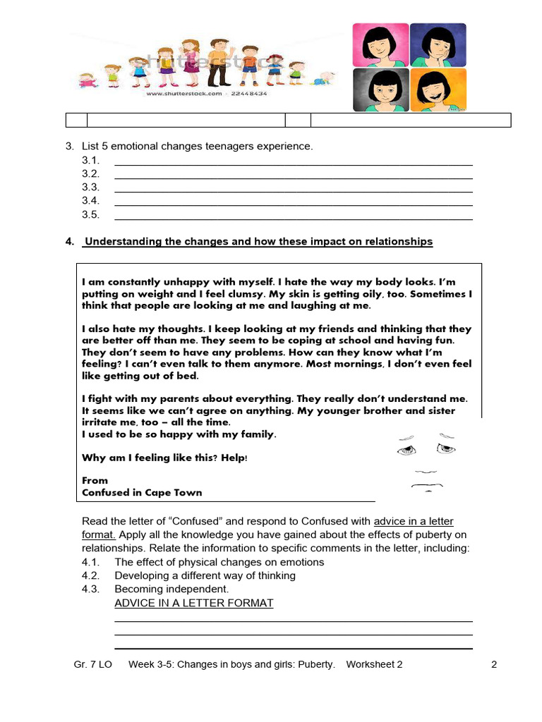 Puberty Changes: Emotional Guidance for Teens | PDF