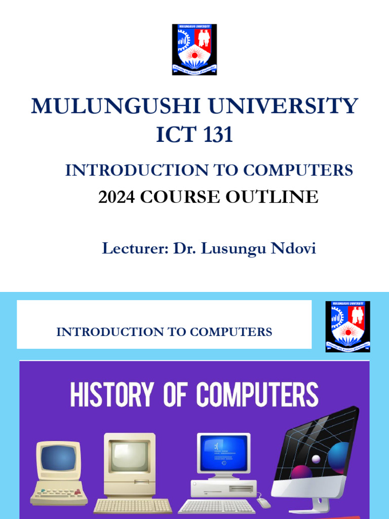 ICT 131 Introduction To Computers Course Outline - MU - 2024 | PDF