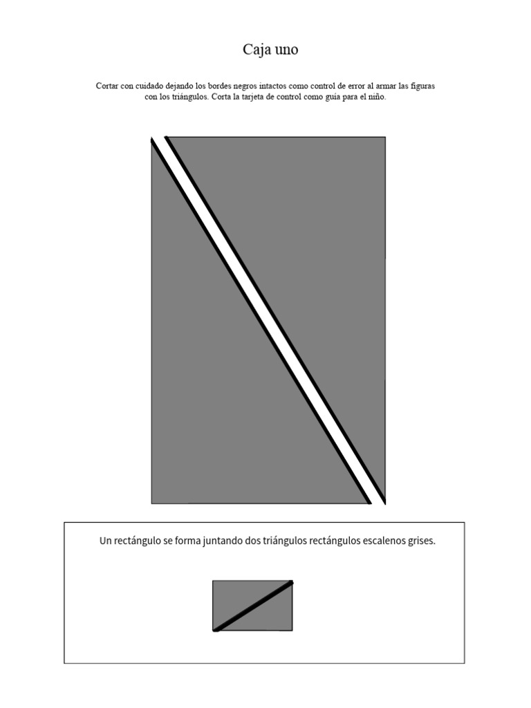 1 - Montessori Constructive Triangles - Rectangular Box A | PDF ...