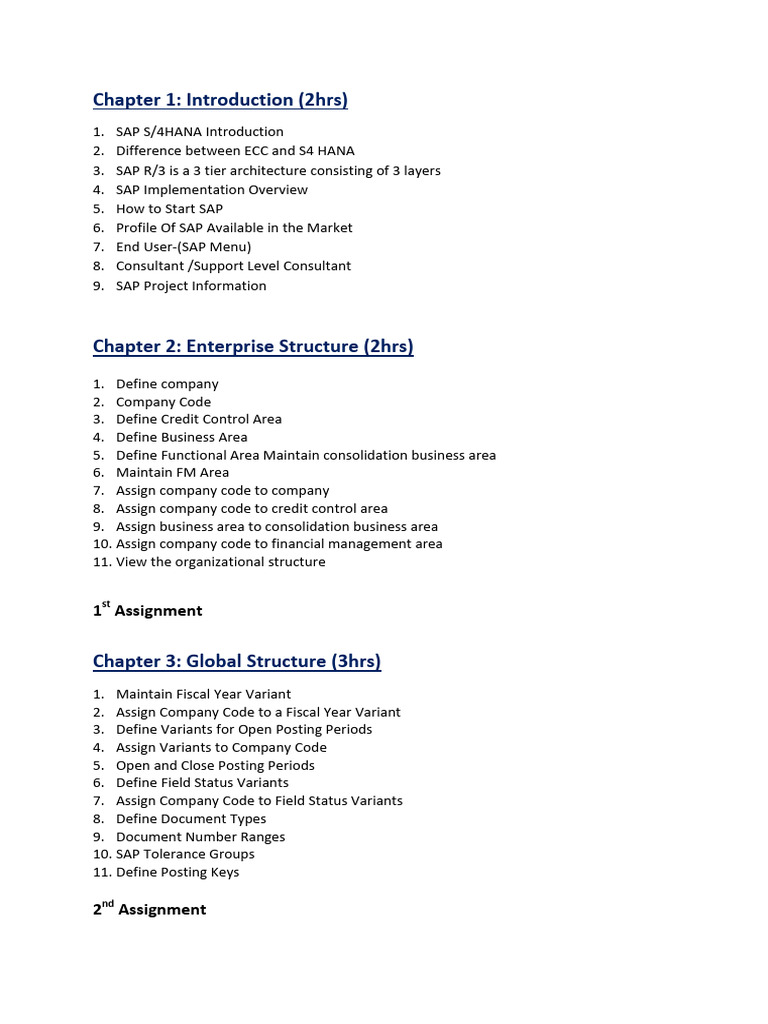 Syllabus Sap S4hana Fico Module Training Course | PDF | Payments | Business