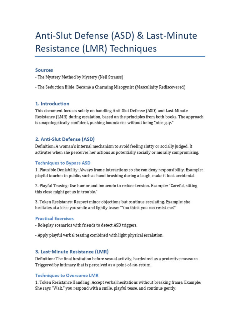 ASD LMR Techniques Clean | PDF | Body Language | Psychological Concepts