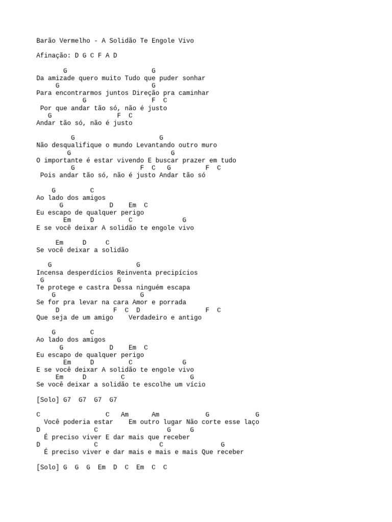 A Solidao Te Engole Vivo | PDF | Solidão