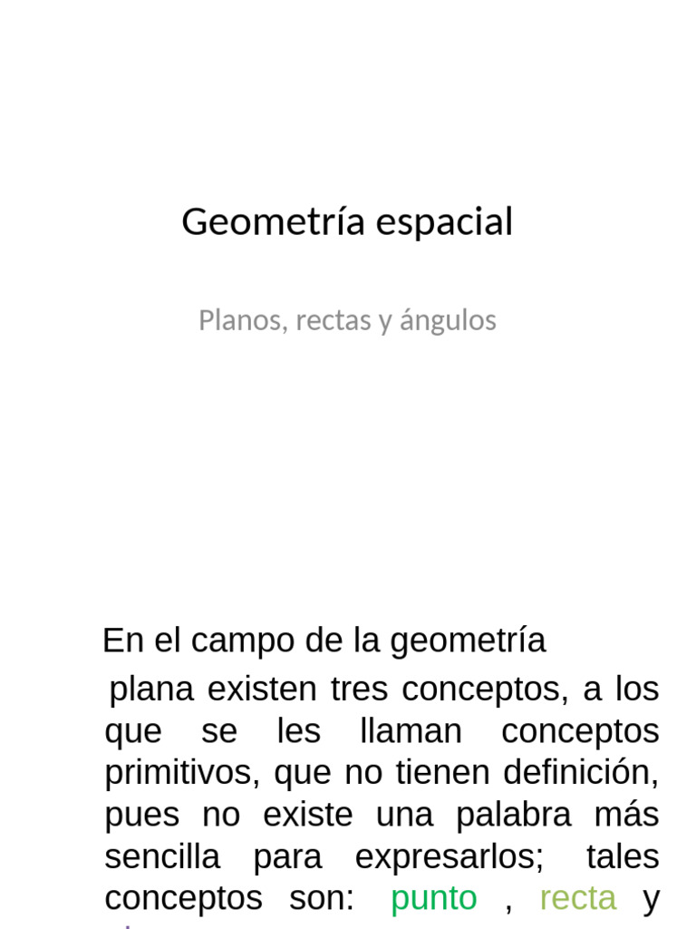 Conceptos Básicos de Geometría Espacial | PDF | Geometría | Matemáticas
