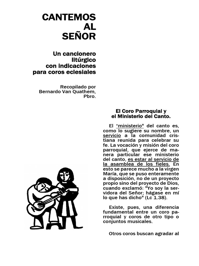 Libro de Canto (Cantemos Al Señor 2014) Recopilado Por Bernardo Van ...