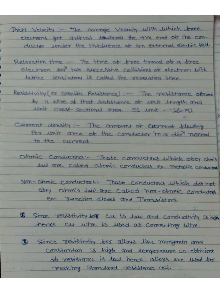 Physics Notes Class 12 | PDF