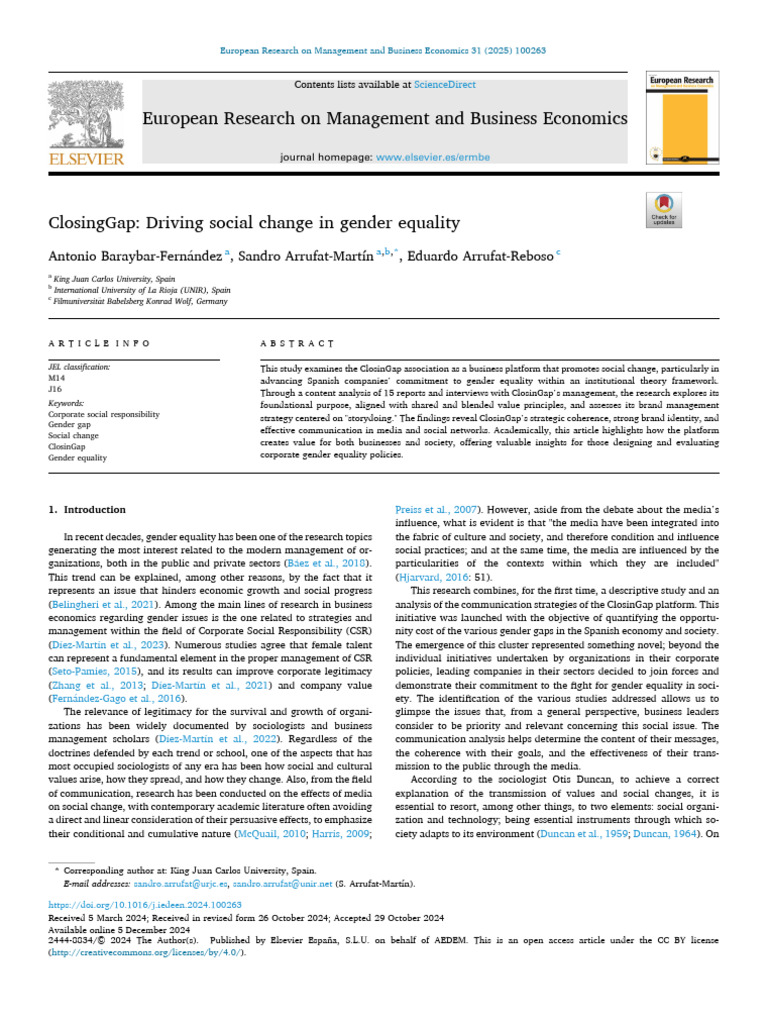 ClosingGap Driving Social Change in Gender Equality | PDF | Gross ...