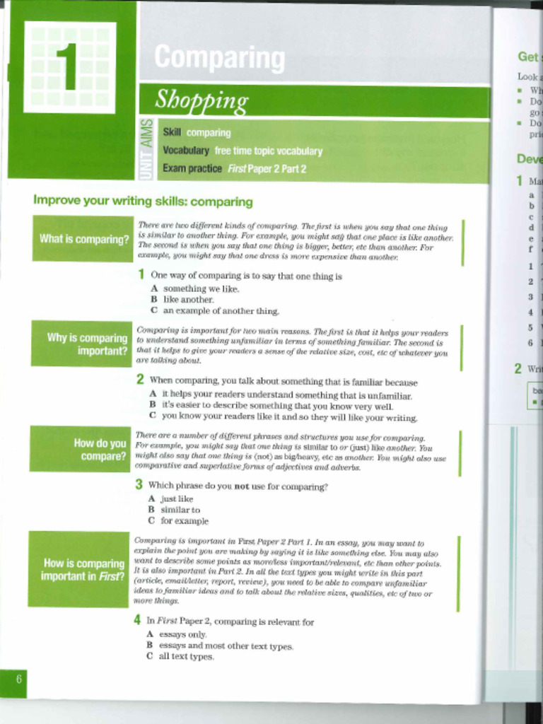 A - COMPARISON - ARTICLES FCE - Improve - Your - Skills - Writing - For ...