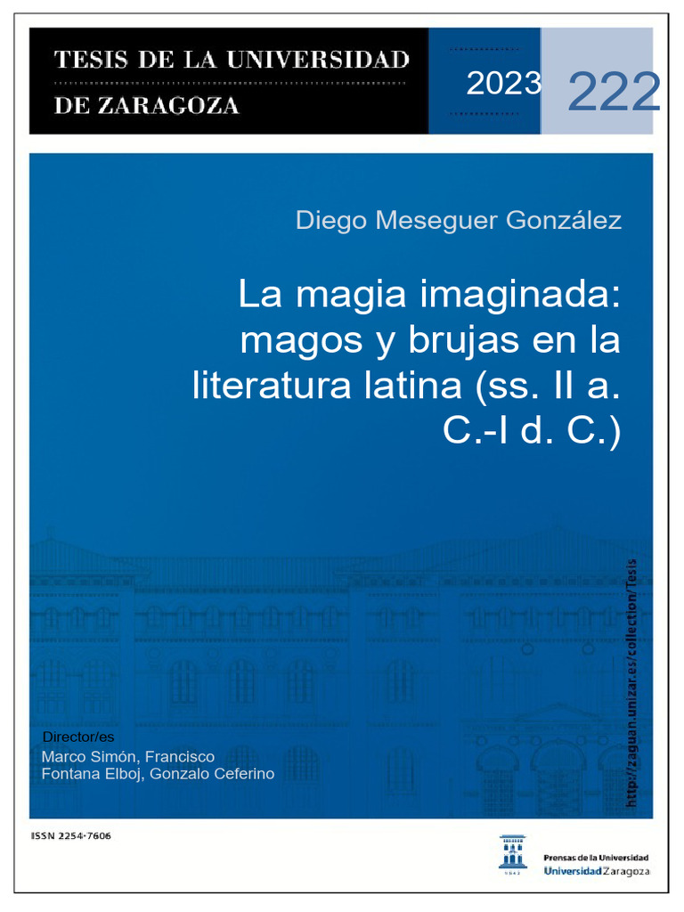 Magia y brujas en la literatura latina | PDF | Testimonio | Brujería