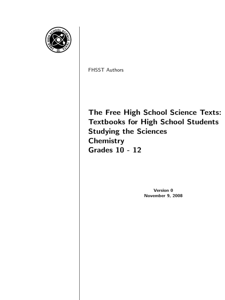 High School Chemistry Grade 10-12 | PDF | Chemical Bond | Radioactive Decay