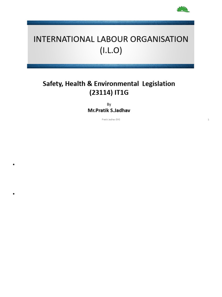 ADIS Legisltaion Chapter 9 ILO New - 230412 - 000644 | PDF | Occupational Safety And Health ...