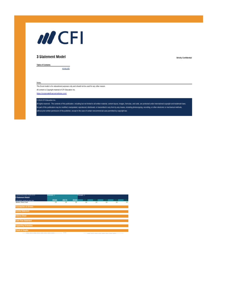3 Statement Model Overview | PDF