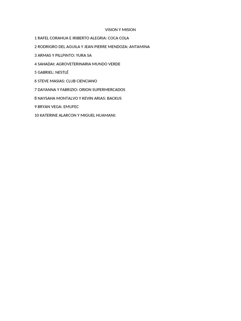 Vision Y Mision Pdf