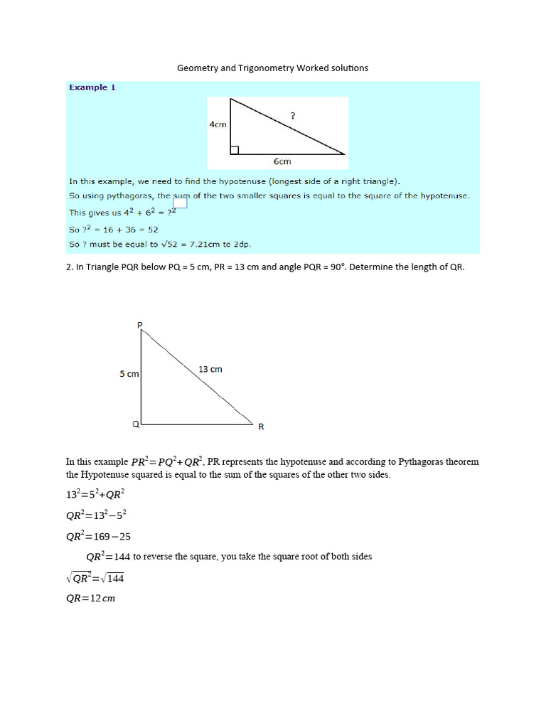 Geometry and Trigonometry | PDF | Trigonometry | Classical Geometry