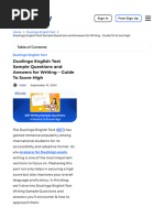 Duolingo English Test Practice | PDF