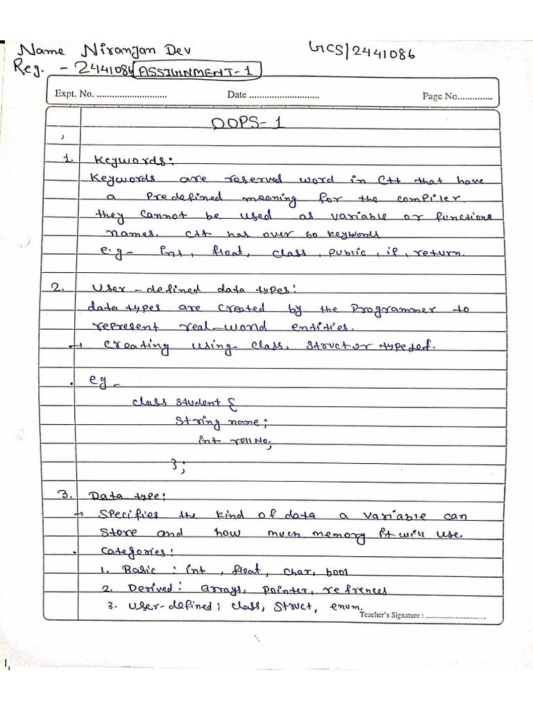 Oops Assignment 1 | PDF