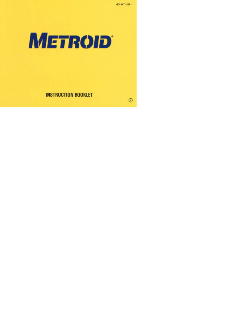 Manual de Usuario Nintendo Metroid (NES) (48 Páginas) | PDF