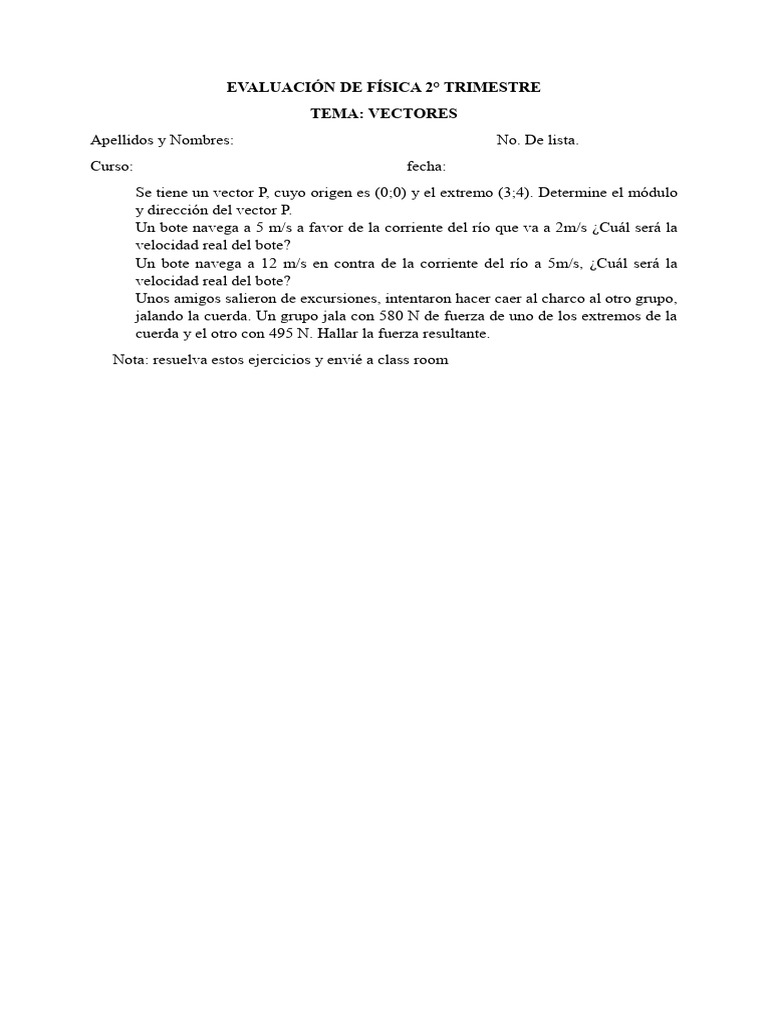 3 e Evaluaci-n de F-sica 2 | PDF