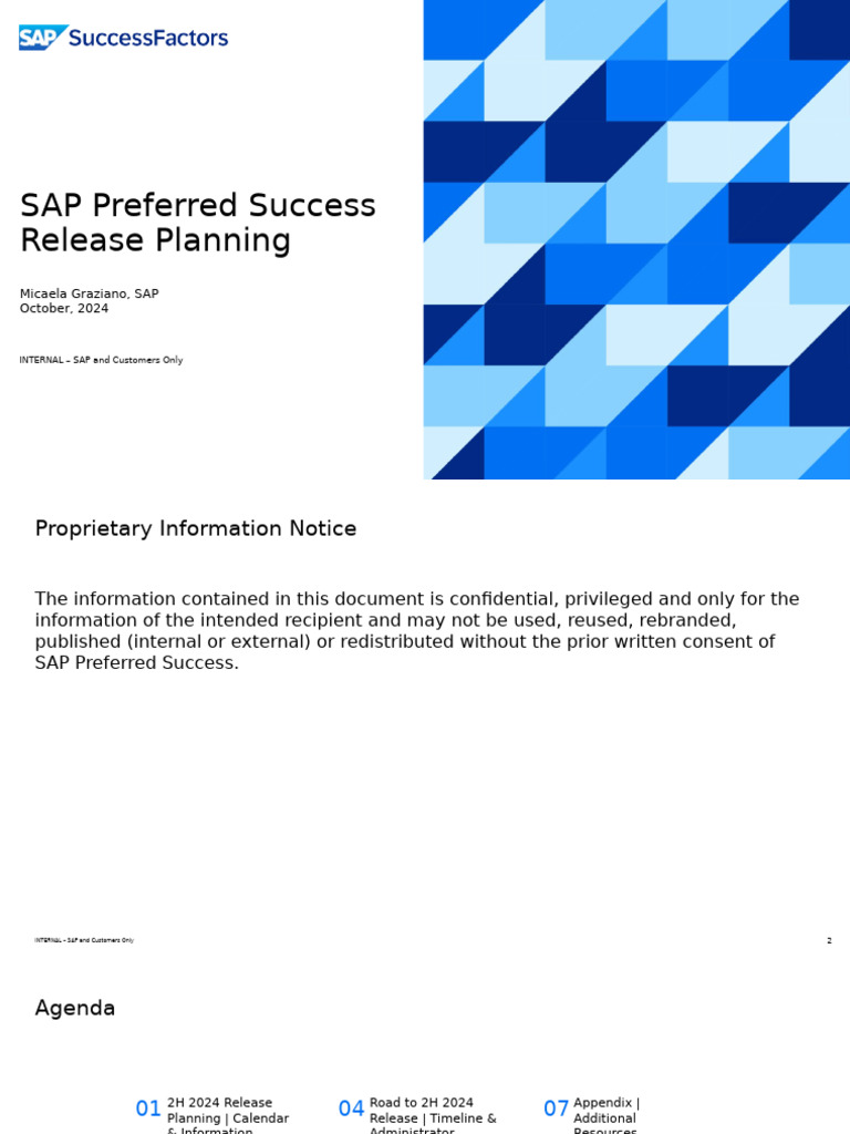 H2 2024 SuccessFactors Release Guide | PDF | Analytics | Computing