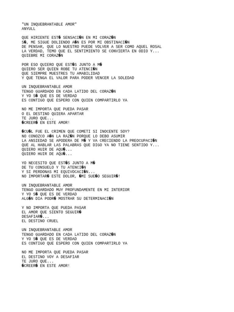 Letra - Un Inquebrantable Amor - Makenai Ai Ga Kitto Aru - Anyull ...