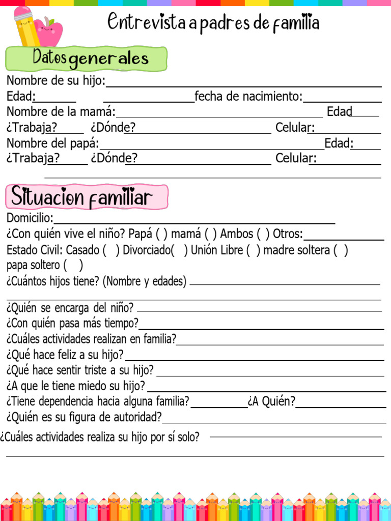 Entrevista a Padres de Familia | PDF