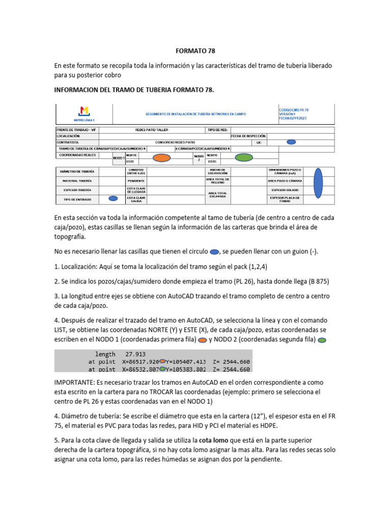 Instructivo Formato 78-75 CRP | PDF