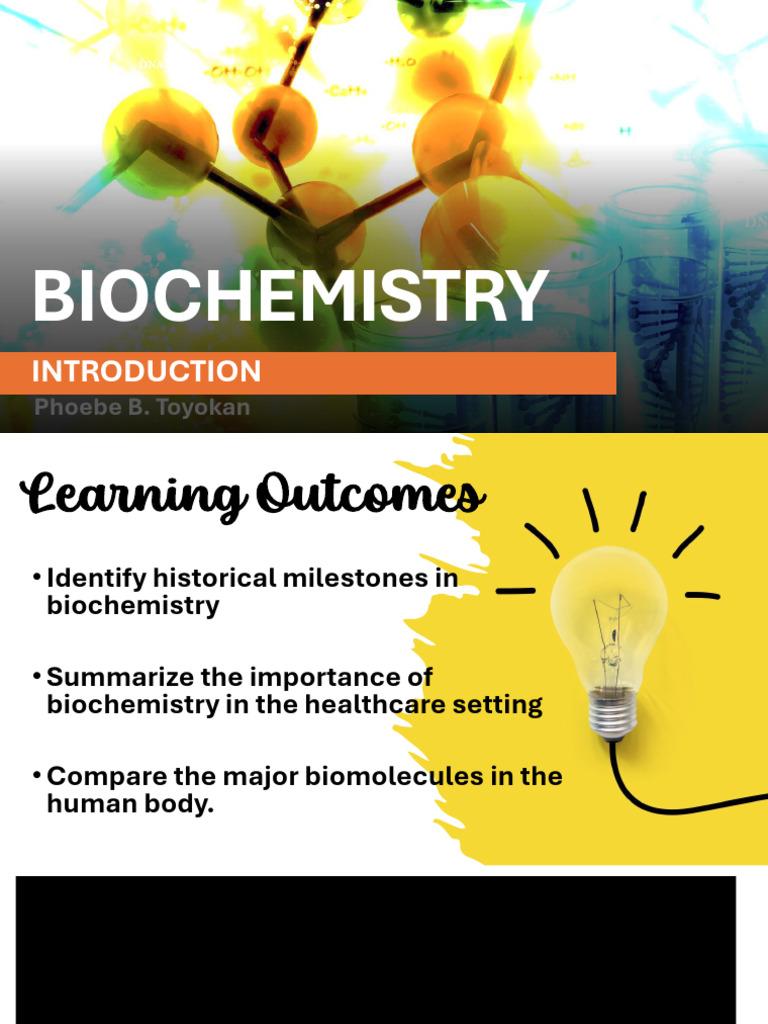 Intro To Biochemistry Lec | PDF | Biochemistry | Chemistry